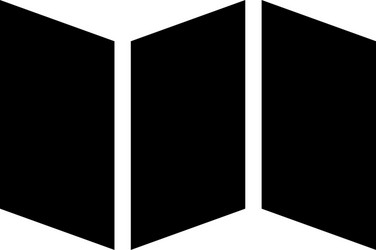 Map icon black color flat style simple image Vector Image