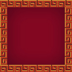 Chinese pattern frame border art china Royalty Free Vector