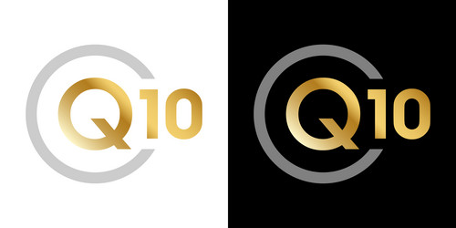 Coenzyme q10 symbol icon logo concept Royalty Free Vector