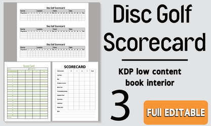 Golf tournament scorecard and logbook Royalty Free Vector
