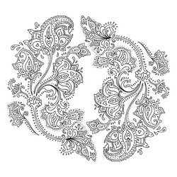Hand drawn paisley ornament Royalty Free Vector Image