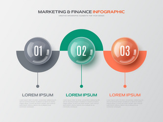 3 steps business infographic presentation Vector Image