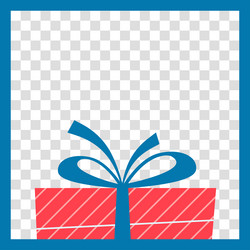 Gift box banner social media post layout Vector Image