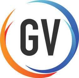 Initial letter gv creative hexagonal design logo Vector Image