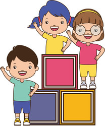 Kids Playing with Cubes Vector Images (over 7,300)