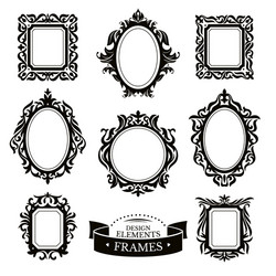 Set of vintage baroque frames Royalty Free Vector Image