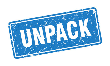 Unpack stamp sign seal Royalty Free Vector Image