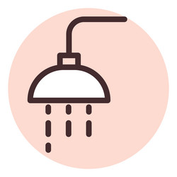 Hot shower on a white background Royalty Free Vector Image