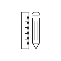 Opposite adjectives words with short ruler Vector Image