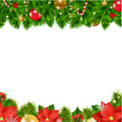 Free Christmas Headers Clipart Flowers