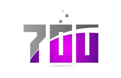 Gold number 700 logo icon design Royalty Free Vector Image