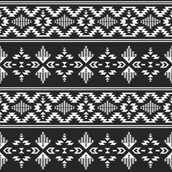 Aztec geometric seamless patterns tribal black Vector Image