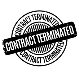 Contract terminated rubber stamp Royalty Free Vector Image
