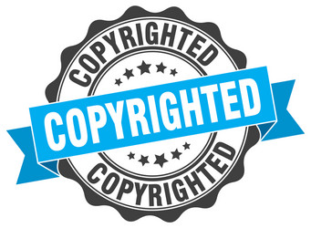 Copyrighted stamp sign seal Royalty Free Vector Image