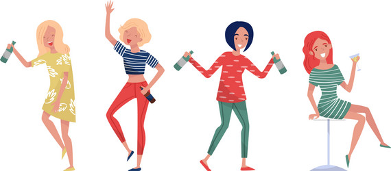 Drunk Dance Girl Vector Images (over 120)