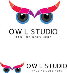 Business corporate owl logo design wise Royalty Free Vector