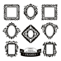 Vintage victorian baroque rococo frame Royalty Free Vector