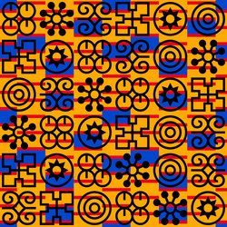 Seamless african adinkra pattern Royalty Free Vector Image
