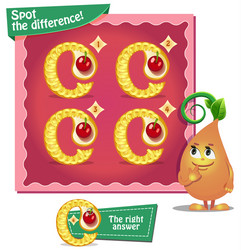 Spot the difference letters z Royalty Free Vector Image
