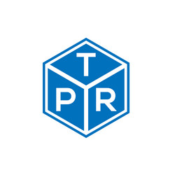 Tpr letter logo design on white background Vector Image