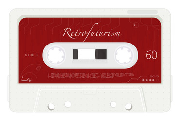 Vintage analog tape cassette design Royalty Free Vector