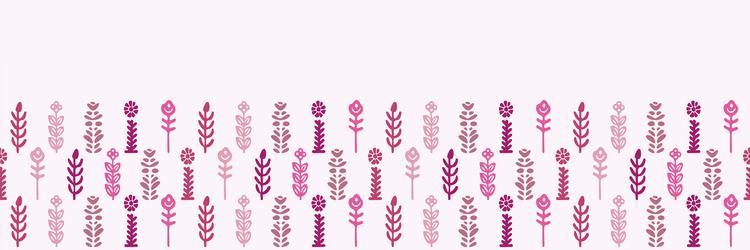 Viva magenta floral border color Royalty Free Vector Image