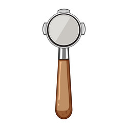 Cafe portafilter coffee cartoon Royalty Free Vector Image