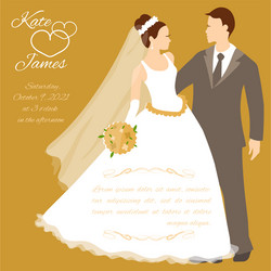 Wedding couple Royalty Free Vector Image - VectorStock