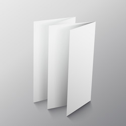 Three fold paper mockup Royalty Free Vector Image