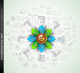 Clean infographic layout template for data Vector Image