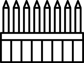 Pencil box icon outline style Royalty Free Vector Image