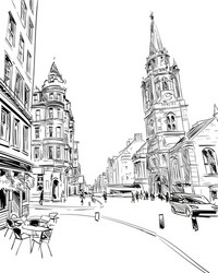 Edinburgh Drawing Sketch Vector Images (63)
