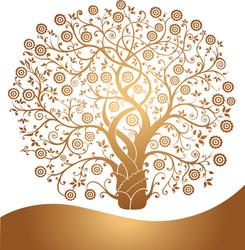 Tree symbol asia style Royalty Free Vector Image