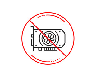 Gpu graphic card icon computer component hardware Vector Image