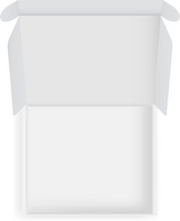 Cardboard box top view open closed boxes inside Vector Image