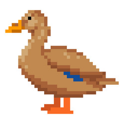 Pixel Duck Vector Images (over 200)