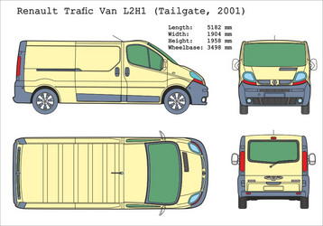 Renault Trafic L1H1 Cargo Van 2021 – Royalty-Free Vector | VectorStock