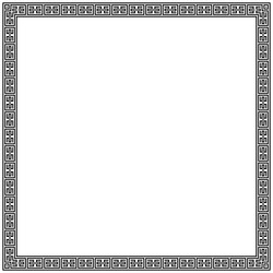 Black square frame in ancient greek style Vector Image