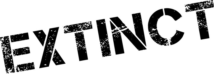 Extinct rubber stamp Royalty Free Vector Image