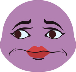 Sad face cartoon expression icon graphic Vector Image