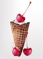 Red Ice Cream Vector Images (over 8,200)