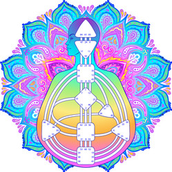 Human design bodygraph chart Royalty Free Vector Image