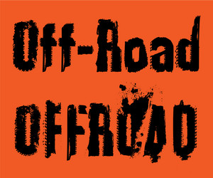 Off Road Font Vector Images (over 420)