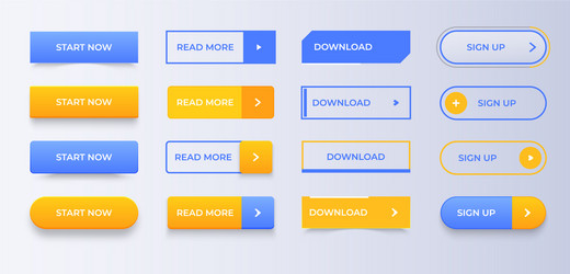Web set ux ui navigation buttons Royalty Free Vector Image Web set ux ui navigation buttons Royalty Free Vector Image