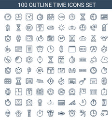 33 time icons Royalty Free Vector Image - VectorStock