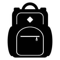 Backpack icon on white Royalty Free Vector Image