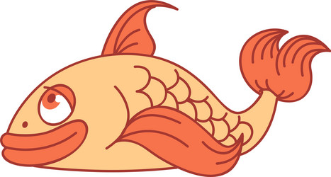 Cartoon smiling dugong Royalty Free Vector Image