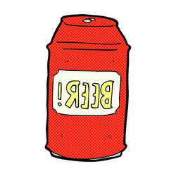 Beer can isolated on white background hand drawn Vector Image