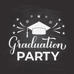 Just graduated calligraphy hand lettering Vector Image
