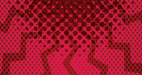 Red color sunburst pop art background Royalty Free Vector